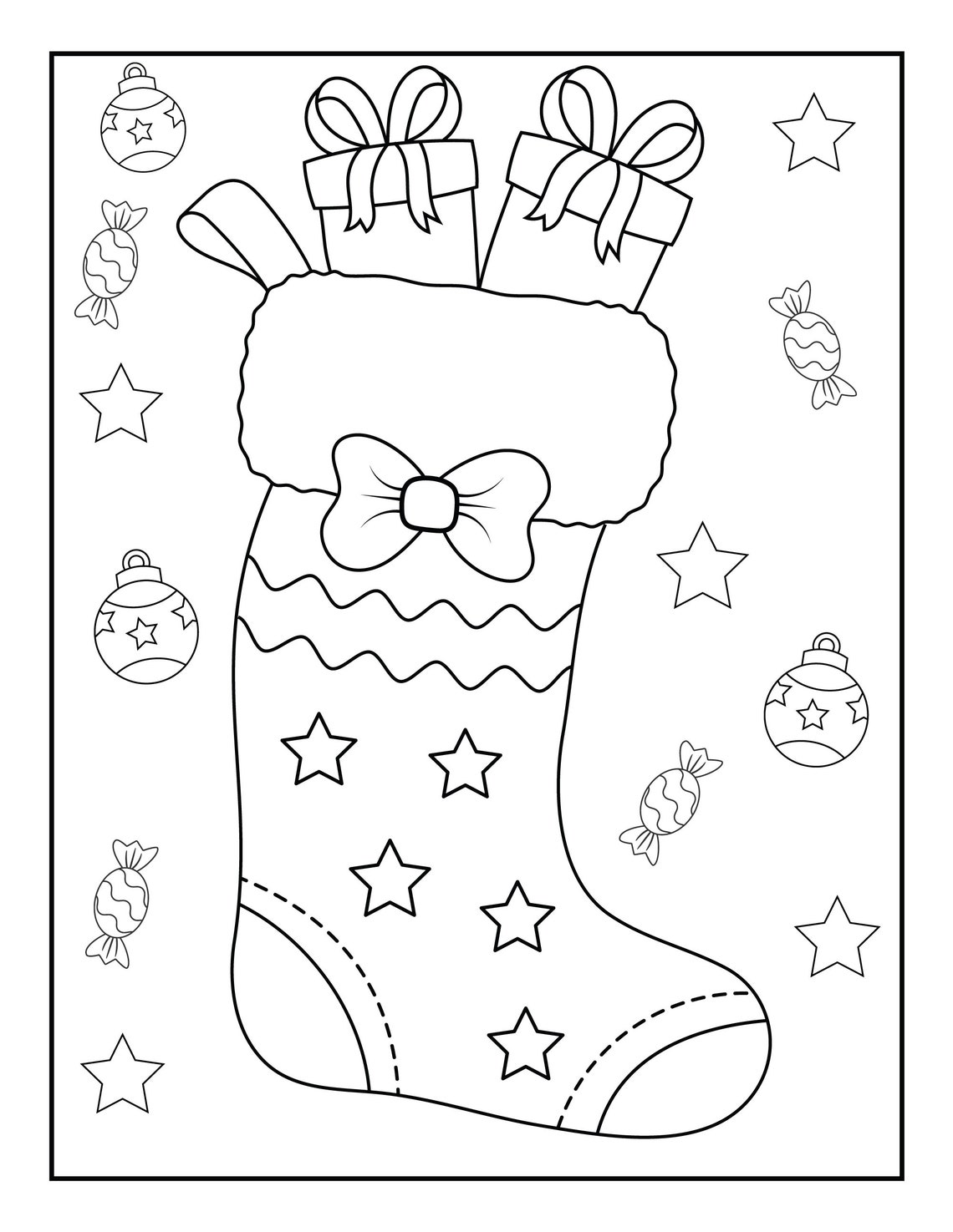 Christmas Dot-dot Coloring Worksheets - Etsy