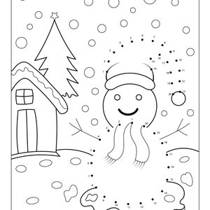 Christmas Dot-dot Coloring Worksheets - Etsy
