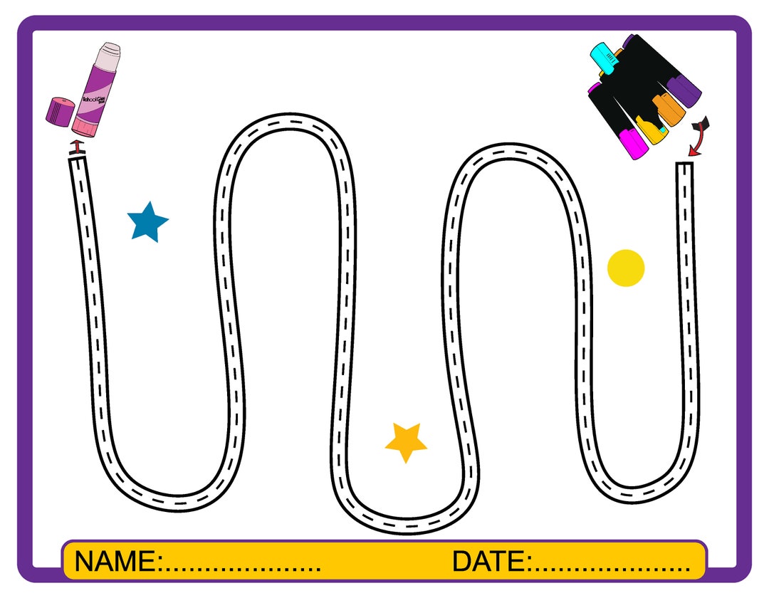 Pencil Control, Working Pages for KIDS Graphic - Etsy