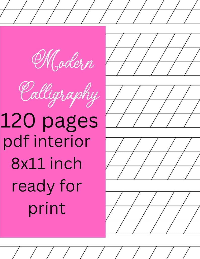 Modern Calligraphy Practice Notebook - Etsy