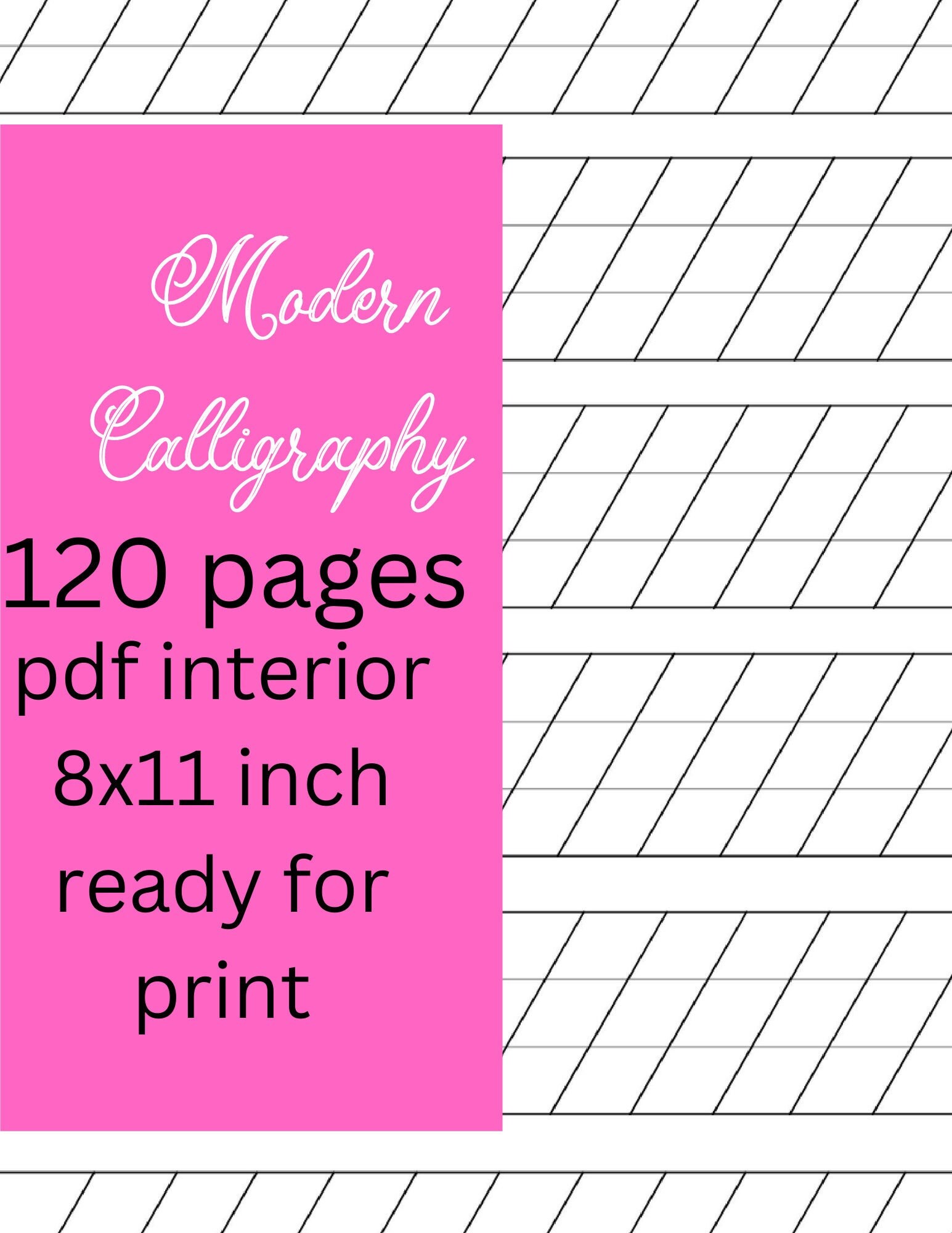 Modern Calligraphy Practice Notebook - Etsy