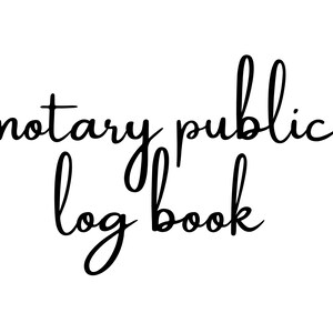 Notary Public Log Book for Notaries and Signing Agents - Etsy
