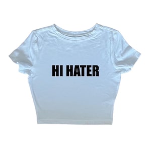 Hi Hater Bye Hater Cropped Baby Tee|||||||| Horror Crop Top - Etsy