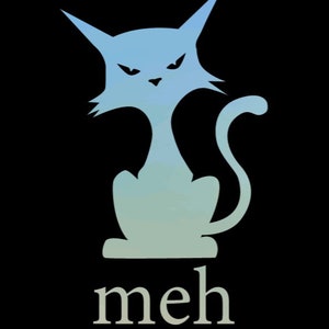 Meh. Cat. Funny Vinyl Decal Looks Great on a Laptop, Car, Truck, Wall ...