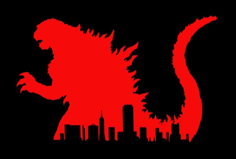 Godzilla Takes the City Vinyl Decal Iron-on Permanent - Etsy
