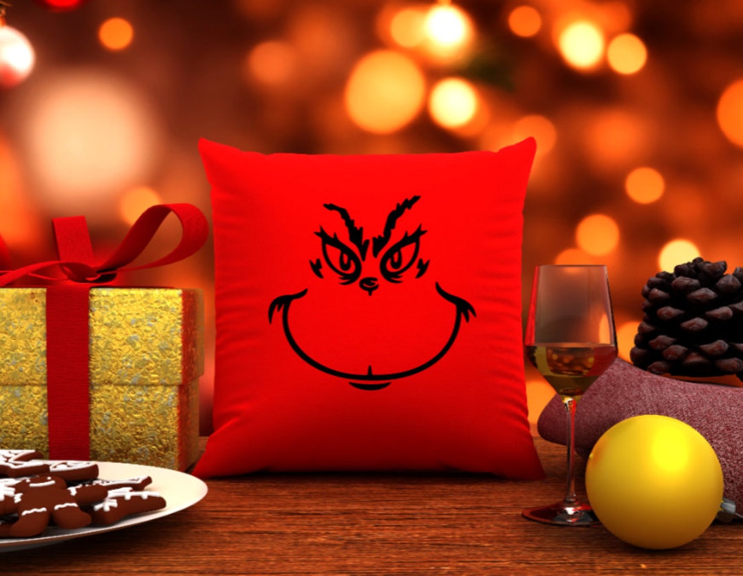 Cute Grinch Face Vinyl, Permanent/removable Decal, Holographic ,iron-on ...