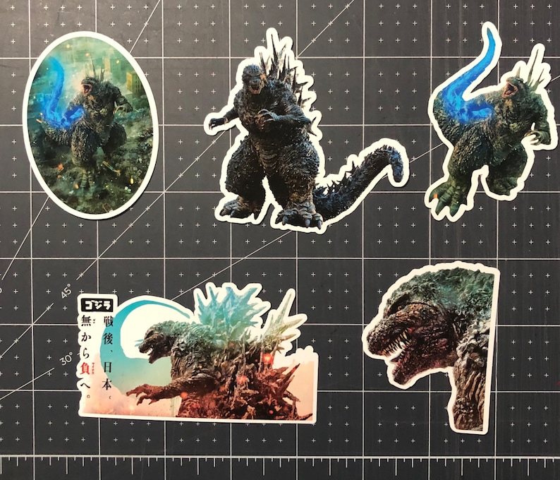 Godzilla Minus One Movie, Godzilla -1, Waterproof/uv Stickers Multi ...