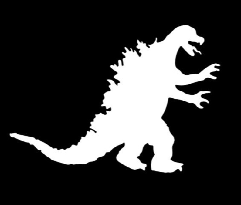 Godzilla Old School Vinyl Decal Iron-on Multi Colours Kaiju - Etsy