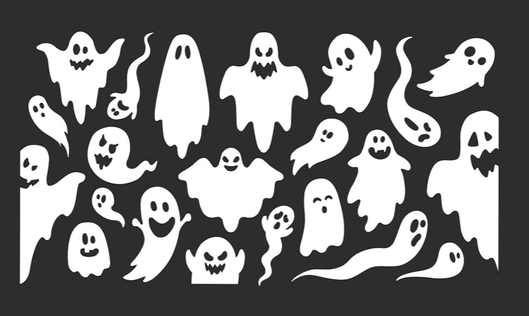 Fun Ghostset Halloween Window Vinyl Decals, Removable, Window Cling or ...
