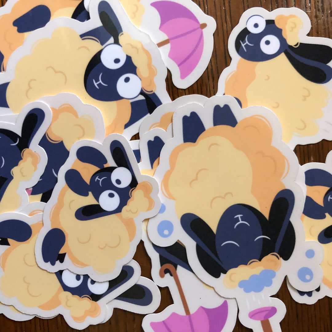 Sheep Lamb Stickers, Weatherproof or Waterproof UV Gloss/matte Decals ...