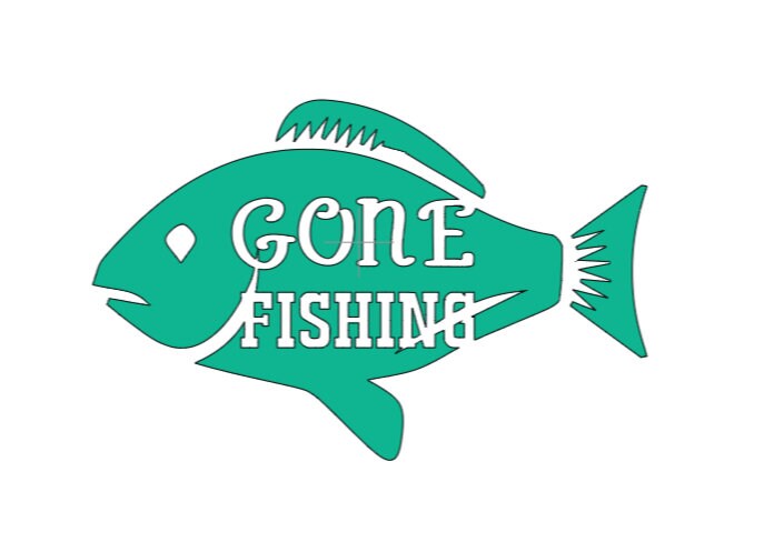 Gone Fishing Vinyl Decal, Removable/permanent or Iron-on for Car Truck ...