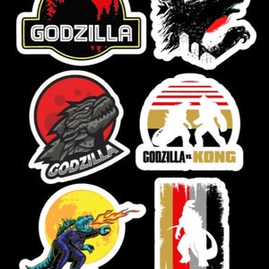 Godzilla Stickers, Colourful Waterproof UV Gloss/matte Vinyl Large or ...
