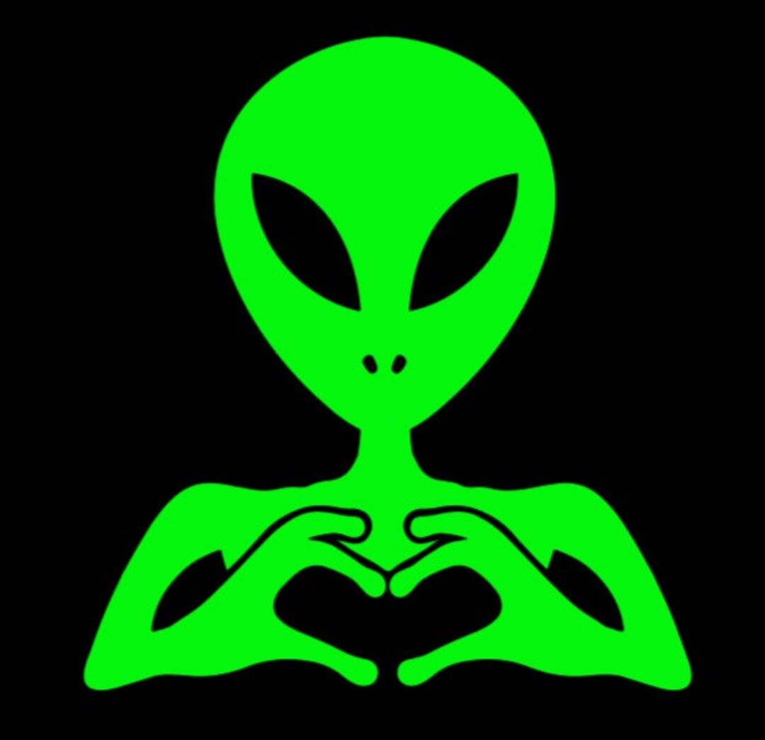Alien Love Vinyl Decal, Iron-on, Vinyl for Truck, Car, Window, Van, RV ...