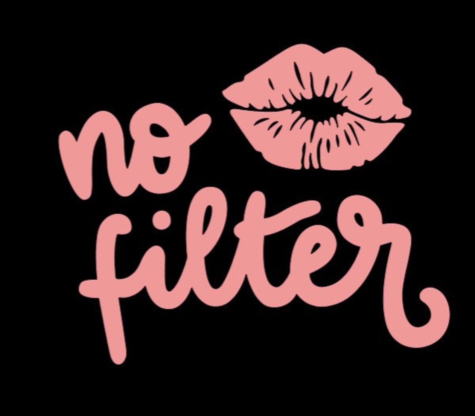 Lips No Filter LIPS Fun Vinyl Decal for Window Car - Etsy
