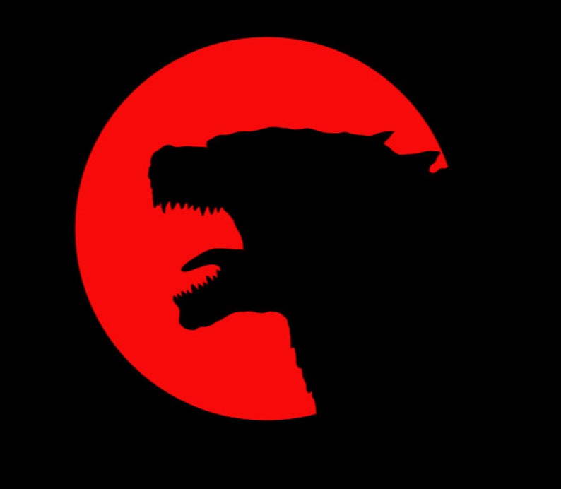 Godzilla Roaring! Round , Vinyl Decal, Permanent/removable, Godzilla ...