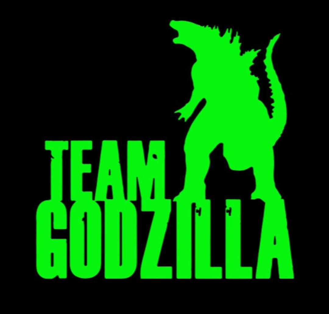 Godzilla - Team Godzilla - Vinyl Decal, Iron-on, Multi Colours Kaiju ...