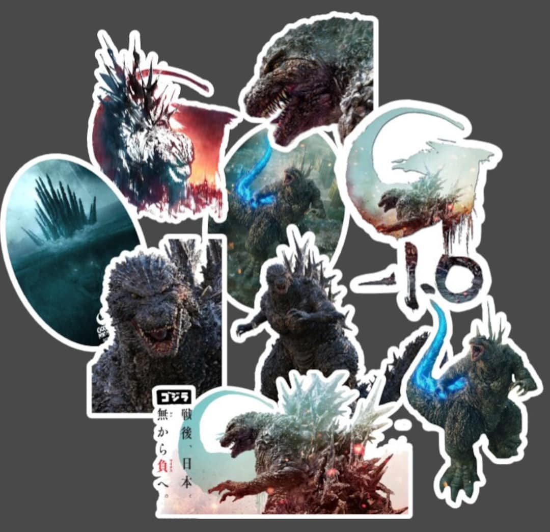 Película Godzilla Minus One, Godzilla -1, pegatinas impermeables/UV ...