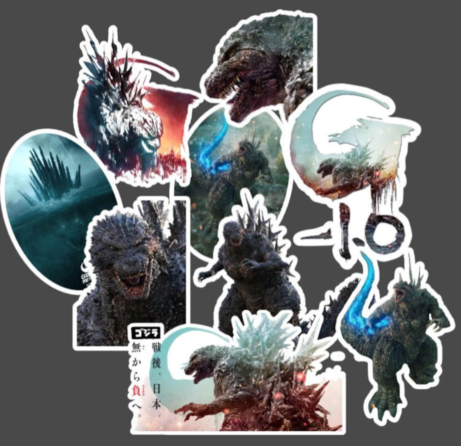 Godzilla Minus One Movie, Godzilla -1, Waterproof/uv Stickers Multi ...