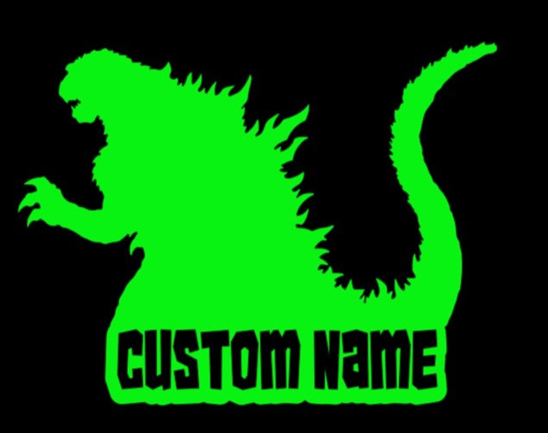 Godzilla Custom Vinyl Decal Personalized, Iron-on, HTV, Multi Colours ...