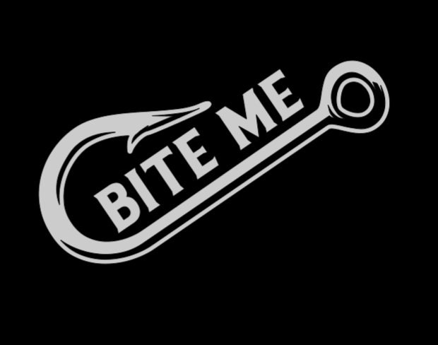 Bite Me Vinyl Decal - Fishing - Permanent/removable Vinyl, or Heat ...