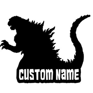 Godzilla Custom Vinyl Decal Personalized, Iron-on, HTV, Multi Colours ...