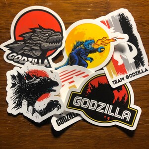 Godzilla Stickers, Colourful Waterproof UV Gloss/matte Vinyl Large or ...