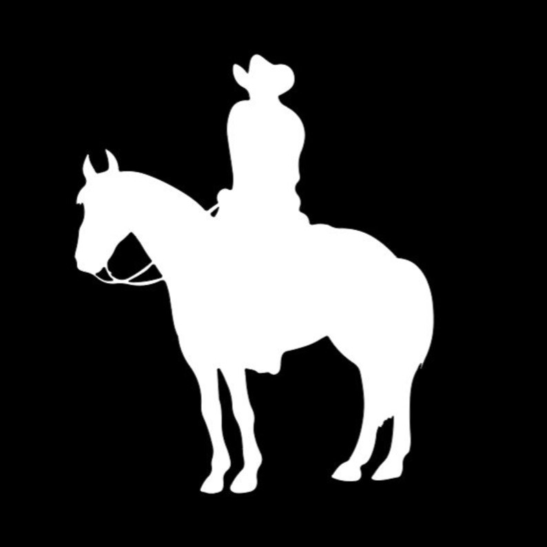 Cowboy Riding Horse Ranch Vinyl Decal for Car Truck Window - Etsy