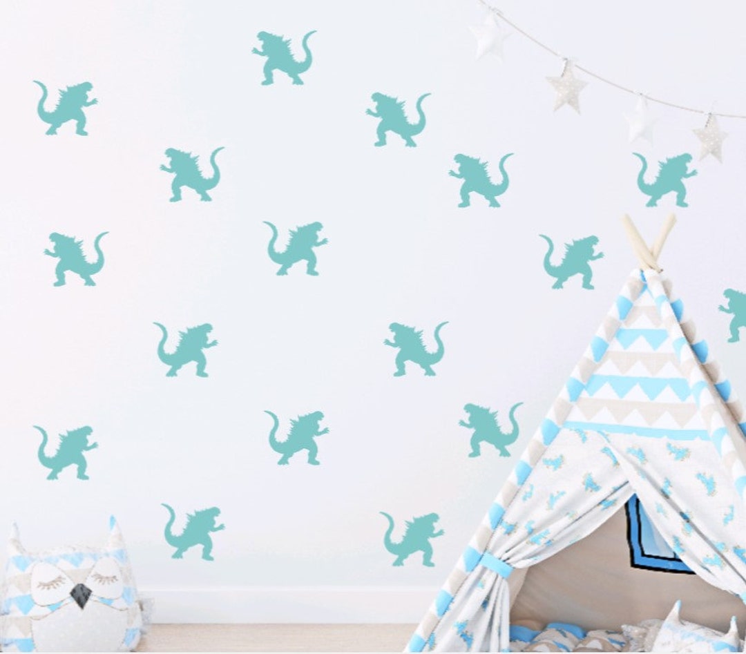 Godzilla Wall Decals, Fun Removable Godzilla Decals, Godzilla Roars ...