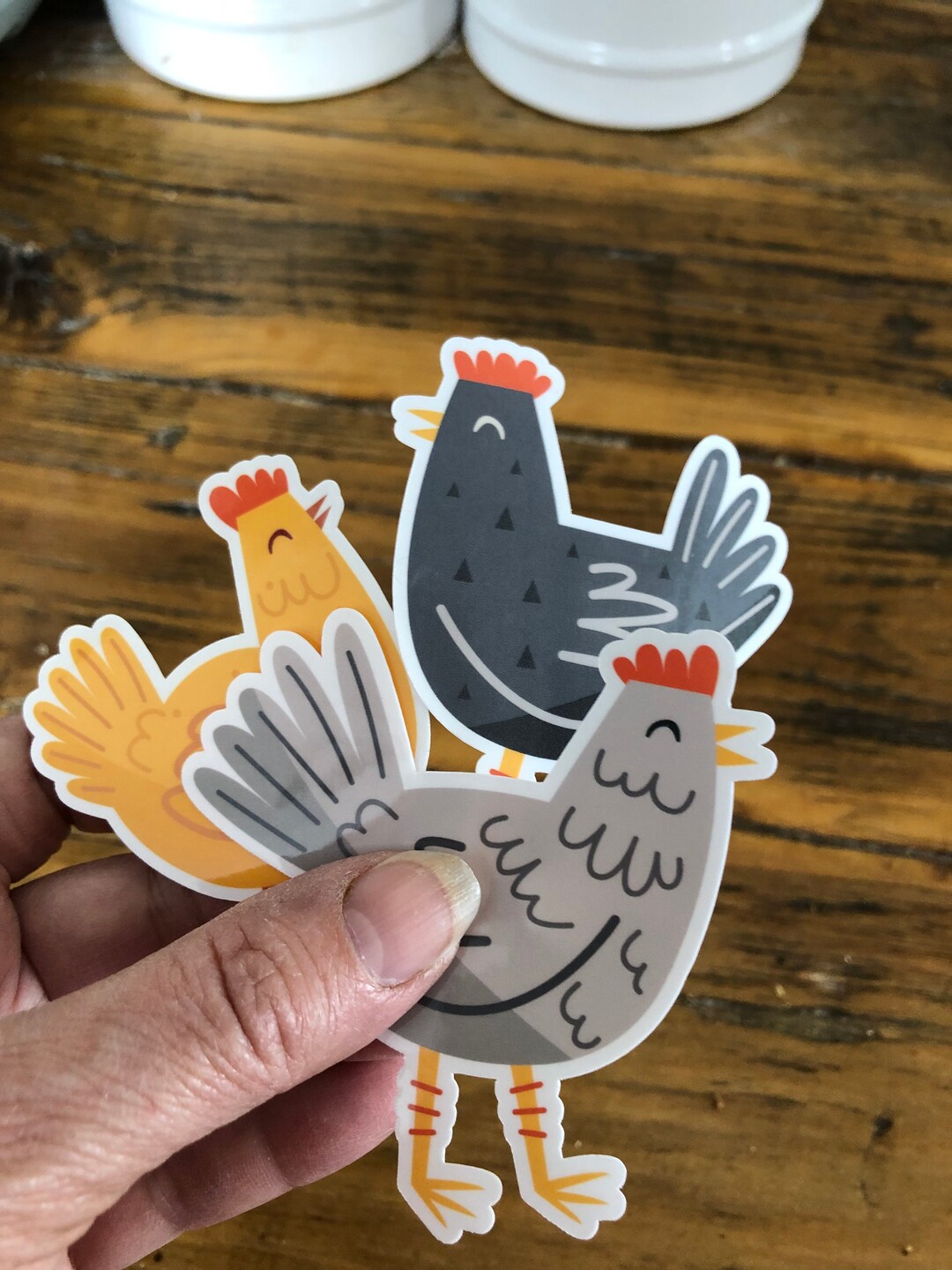 Chicken Stickers Weatherproof or Waterproof Gloss/matte UV Farm ...