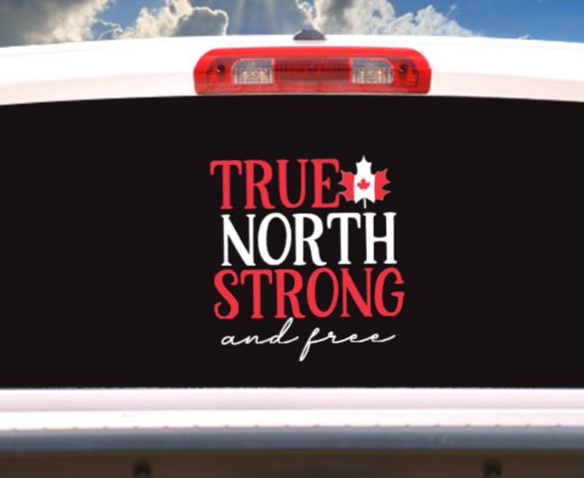 True North Strong and Free! Vinyl Decal for Car, Truck, Window, Trailer ...