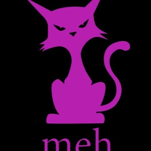 Meh. Cat. Funny Vinyl Decal Looks Great on a Laptop, Car, Truck, Wall ...