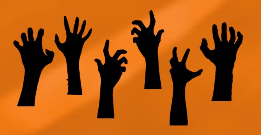 Zombie Arms Full Set of Six Zombie Arms Removeable - Etsy