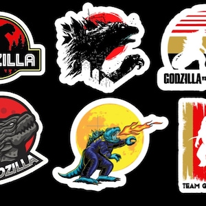 Godzilla Stickers, Colourful Waterproof UV Gloss/matte Vinyl Large or ...