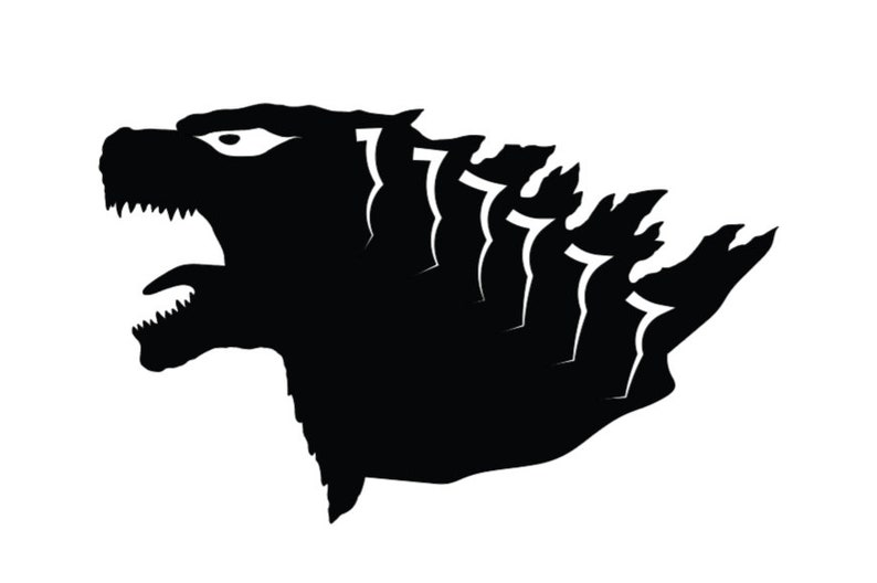 Godzilla Roar Vinyl Decal or Iron-on, HTV, Multi Colours Kaiju Car ...