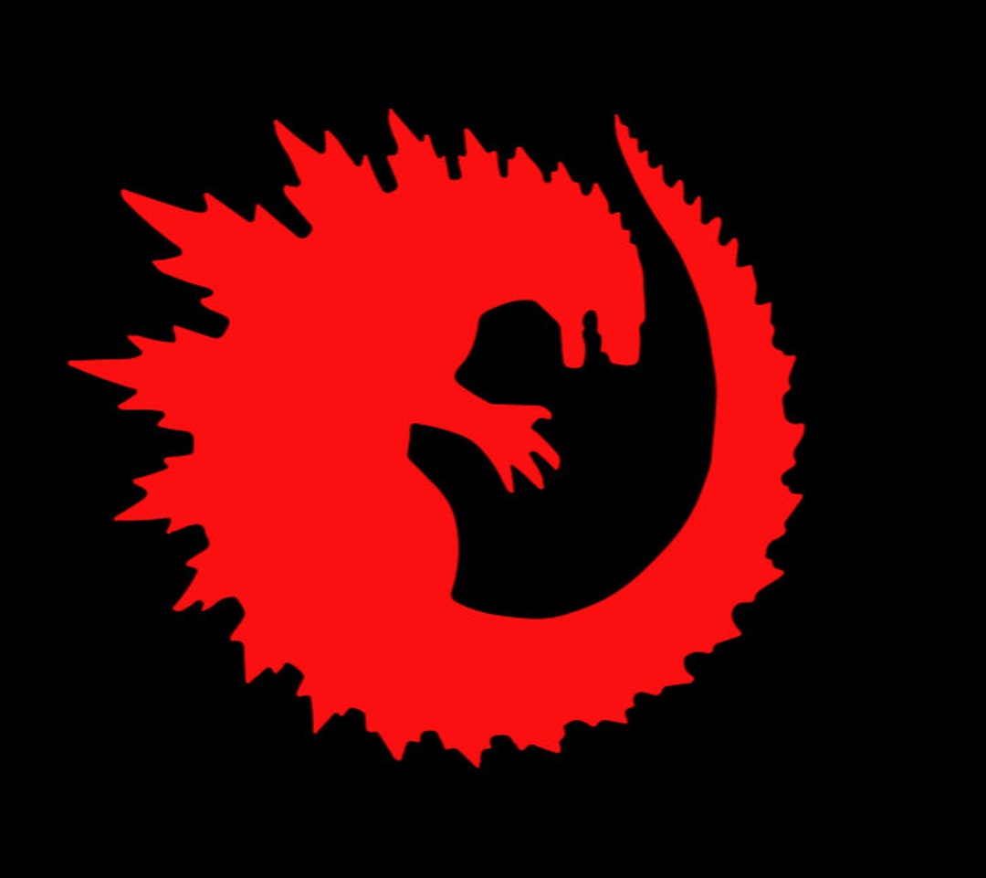 Godzilla! Round , Vinyl Decal, Permanent/removable, Kaiju, Holographic ...