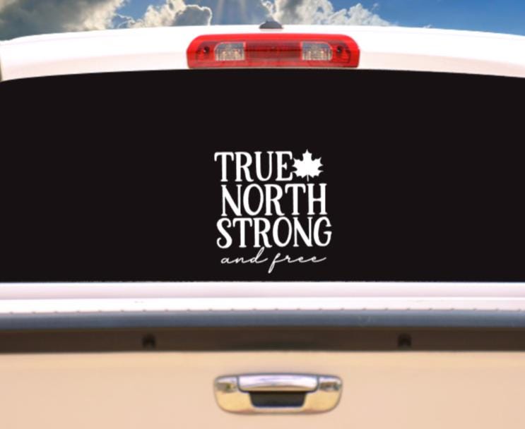 True North Strong and Free! Vinyl Decal for Car, Truck, Window, Trailer ...