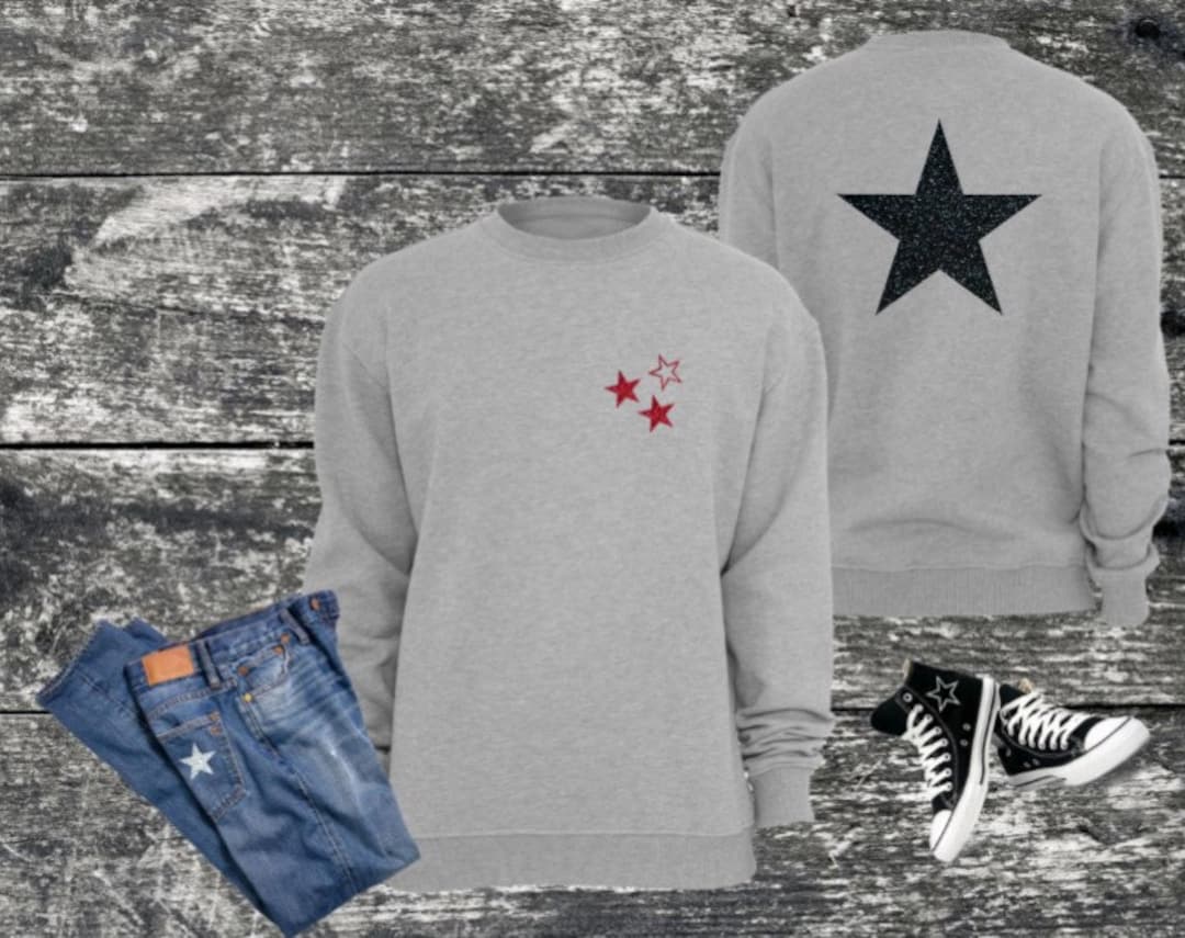 Glitter Stars Iron-on Stars Stretch Iron-on Heat Transfer Vinyl ...