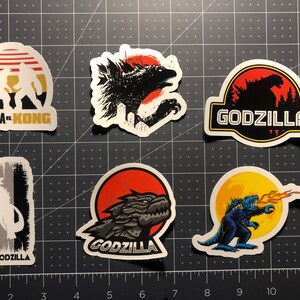 Godzilla Stickers, Colourful Waterproof UV Gloss/matte Vinyl Large or ...