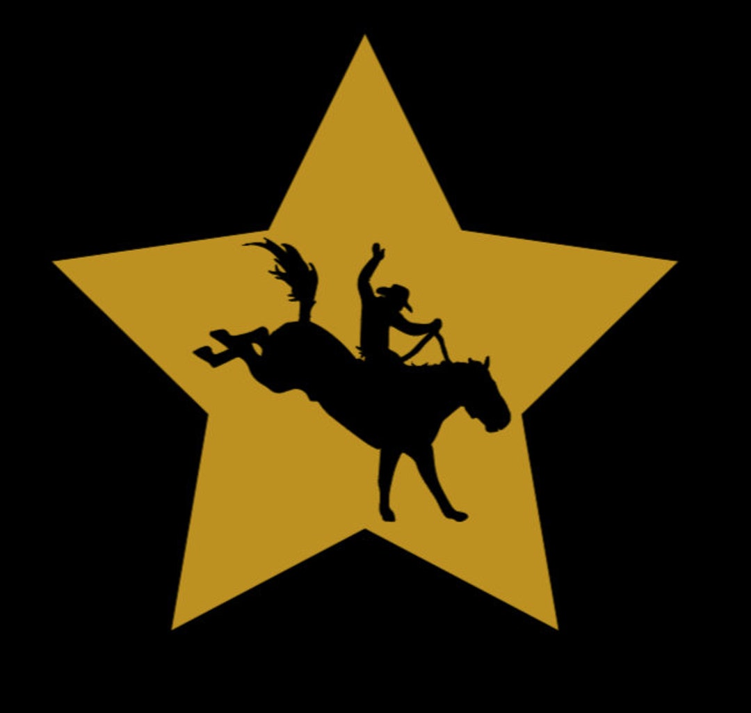 Bucking Horse Star- Rodeo Bronc Riding Decal for Car, Truck, Window ...