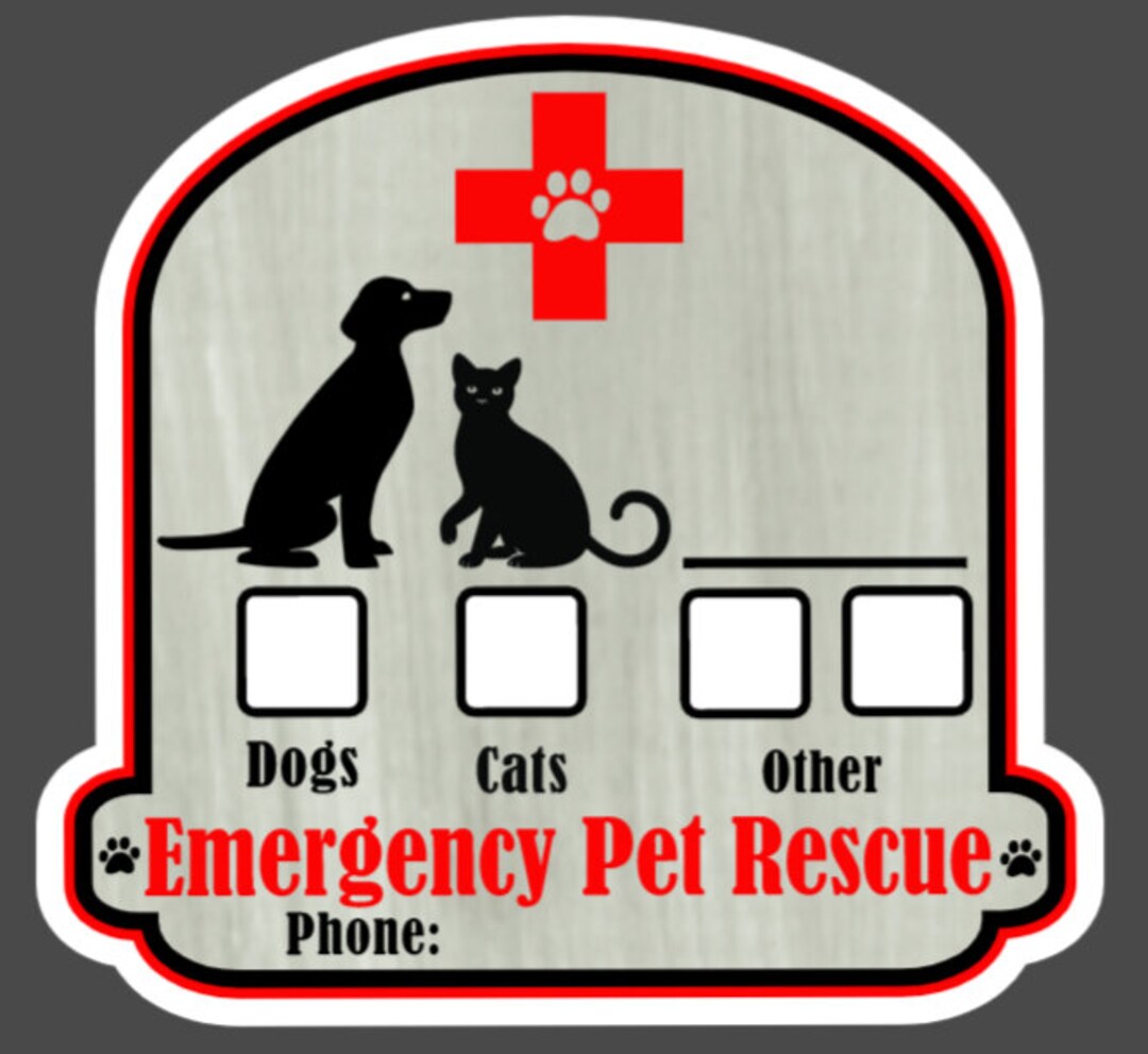 Emergency Pet Decal Customized. Ensure Your Pets Are Saved by First ...