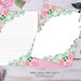 Qwen Floral Printable Stationery 8.5x11 Inches US Letter/printable ...
