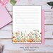 October Morning Floral Stationery: Printable Lined Paper (PDF/JPG) - Etsy