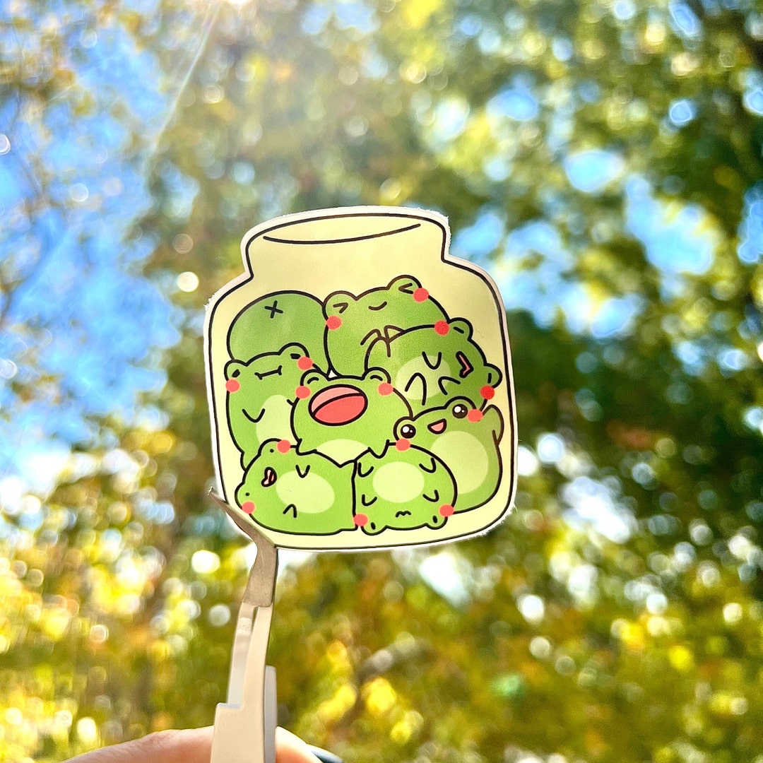 Cute Frogs Vinyl Stickers/frog Stickers/frog Cute Stickers/for Laptop ...