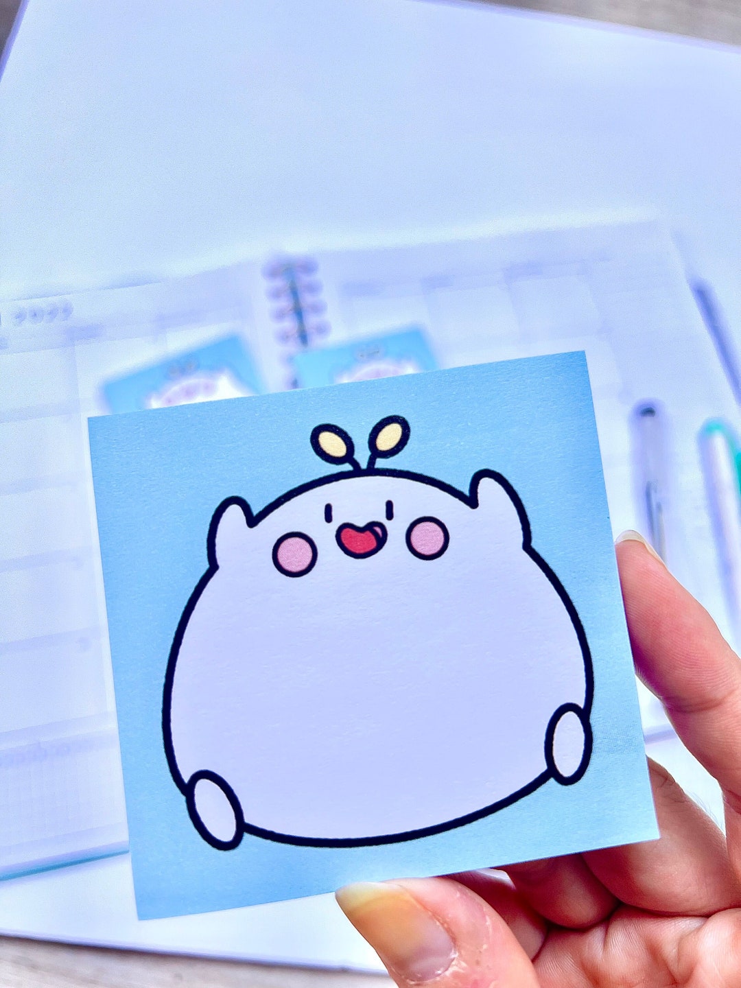 Kawaii Alien Sticky Notes: Jinniearts Memo Pad (3x3, 50 Sheets) - Etsy
