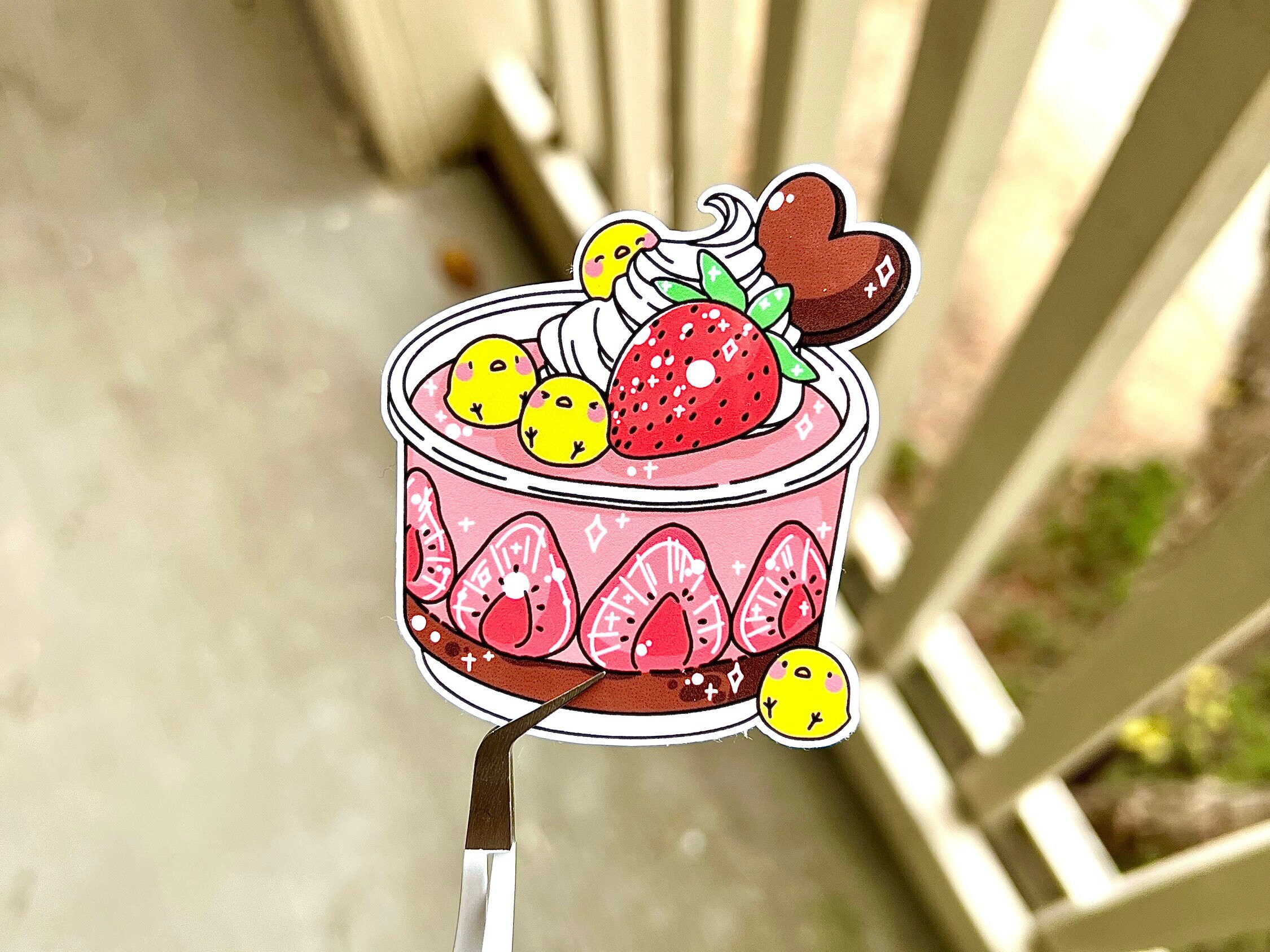 Strawberry Shortcake Sticker/strawberry Sticker/ducks Stickers/food ...