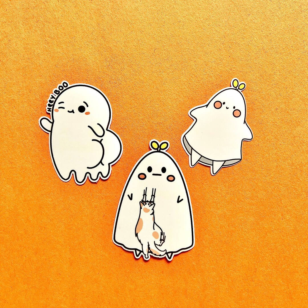 Cute Ghost Stickers/ Fall Stickers/ Halloween Stickers/ Halloween ...