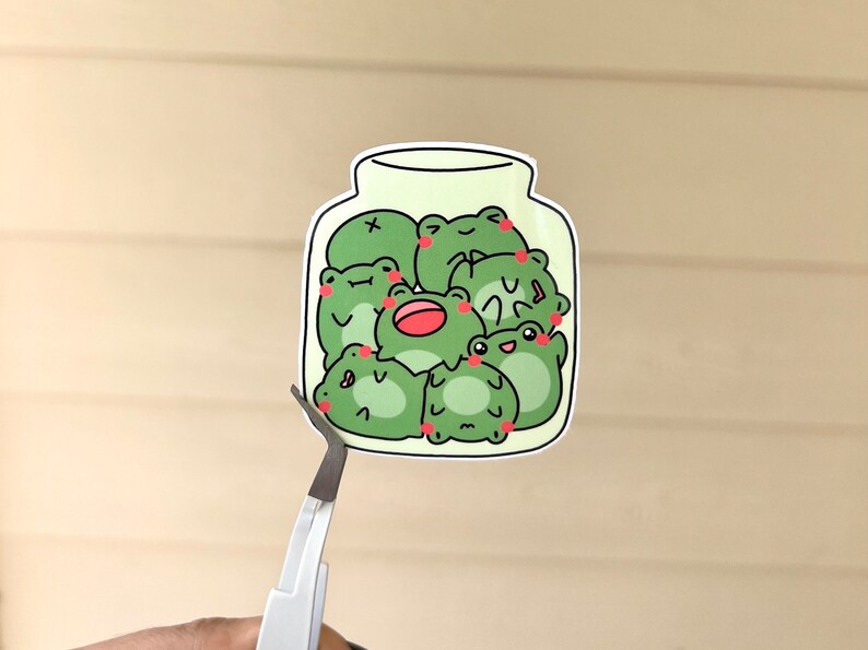 Cute Frogs Vinyl Stickers/frog Stickers/frog Cute Stickers/for Laptop ...