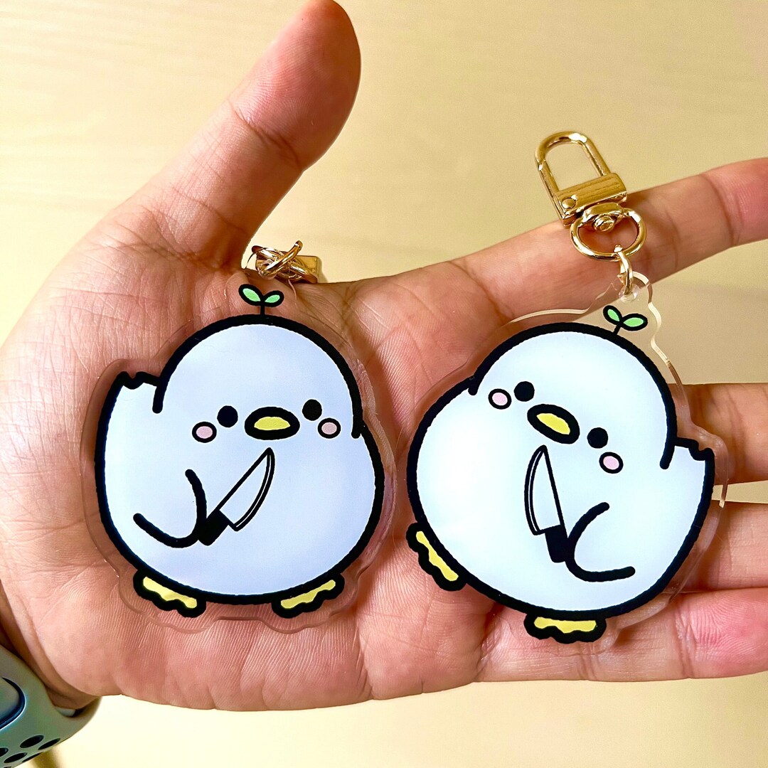 Stabby Duck Keychain/duck With Knife Keychain/duck Keychain/cute ...