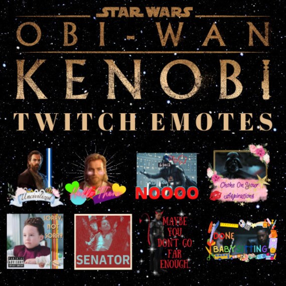 Obi-wan Kenobi Funny Cute Twitch Emotes - Etsy