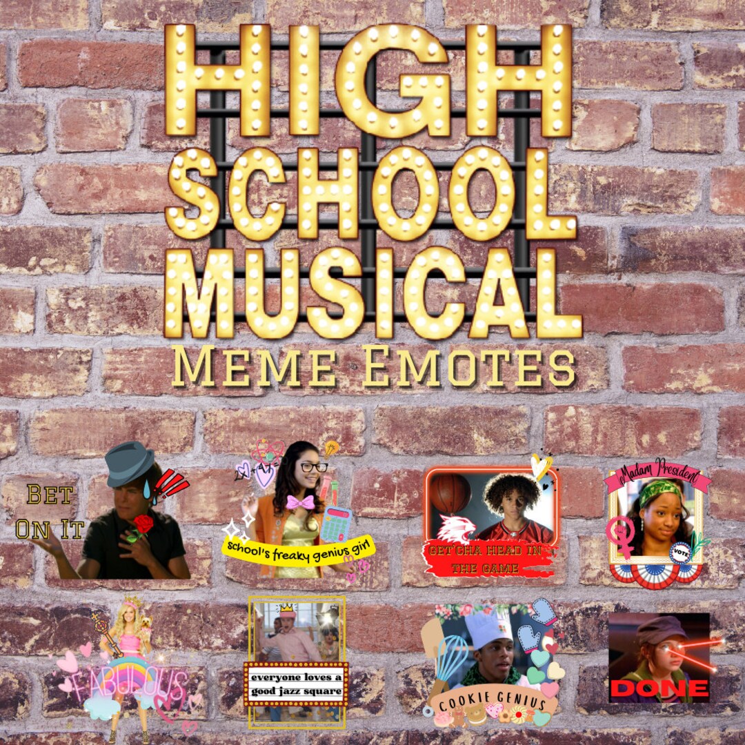 High School Musical Cute Funny Early 2000s Twitch Emotes - Etsy